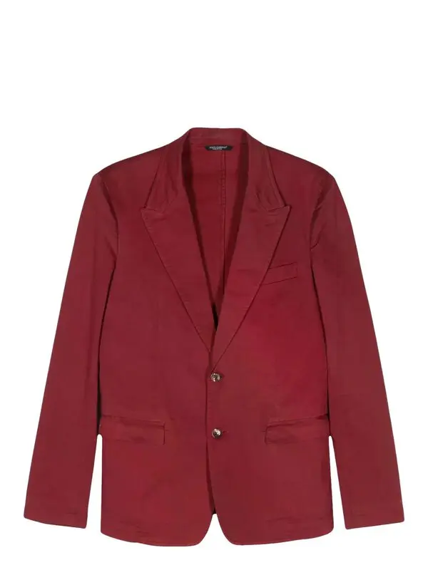 Dolce & Gabbana 2000s Single-breasted Twill Blazer - Red