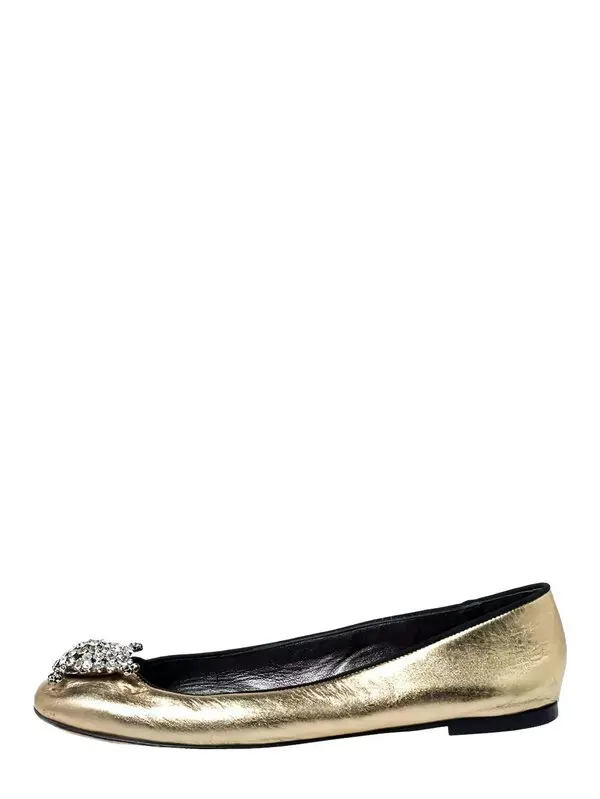 GIUSEPPE ZANOTTI Leather Ballet Flats - Gold
