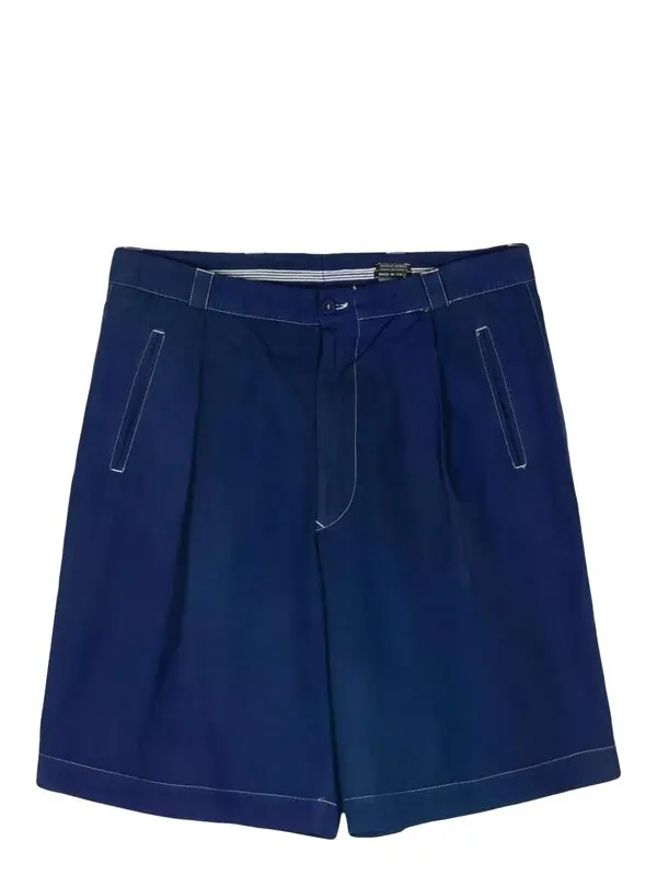 Giorgio Armani 1990s Cotton Bermuda Shorts - Blue