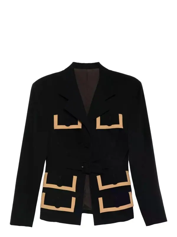 Yohji Yamamoto 1999 Belted Blazer - Black