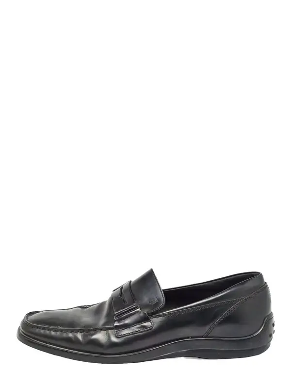 TOD'S Leather Penny Loafers - Black
