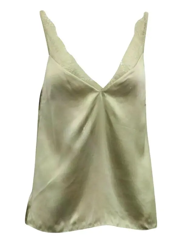 Cami Nyc Silk V-neck Top - Neutrals