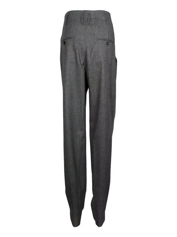 ISABEL MARANT VINTAGE Vintage Pleated High-waist Trousers - Grey