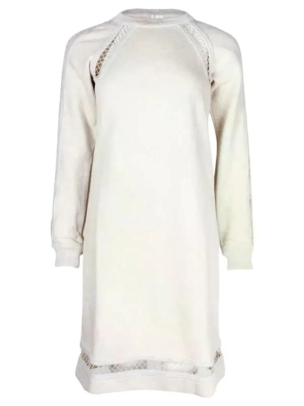 Chloé Vintage Cut-out Sweatshirt Dress - Neutrals