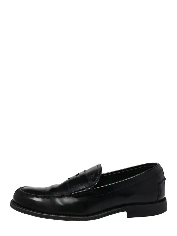 TOD'S Leather Penny-slot Loafers - Black