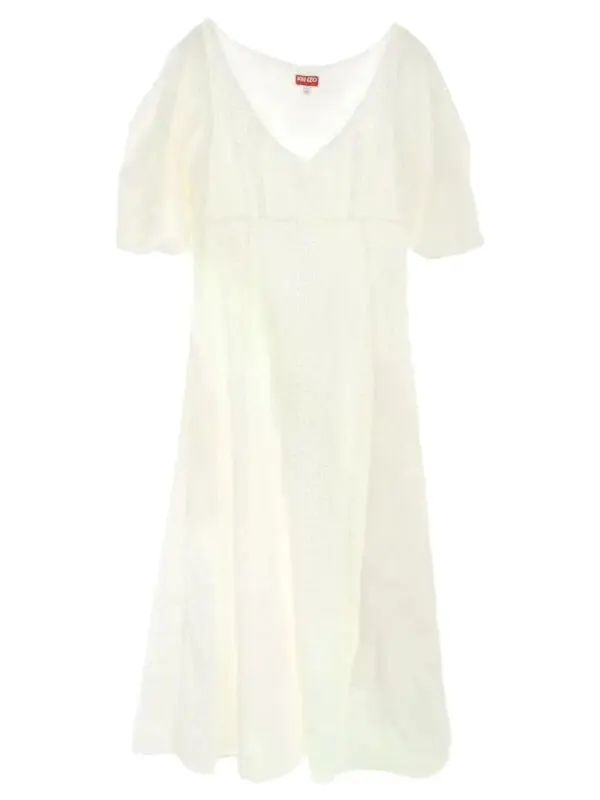 Kenzo 2010s Cotton Midi Dress - White