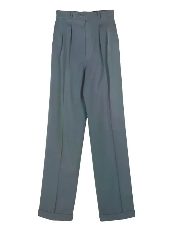 Saint Laurent 1970's Straight Trousers - Blue