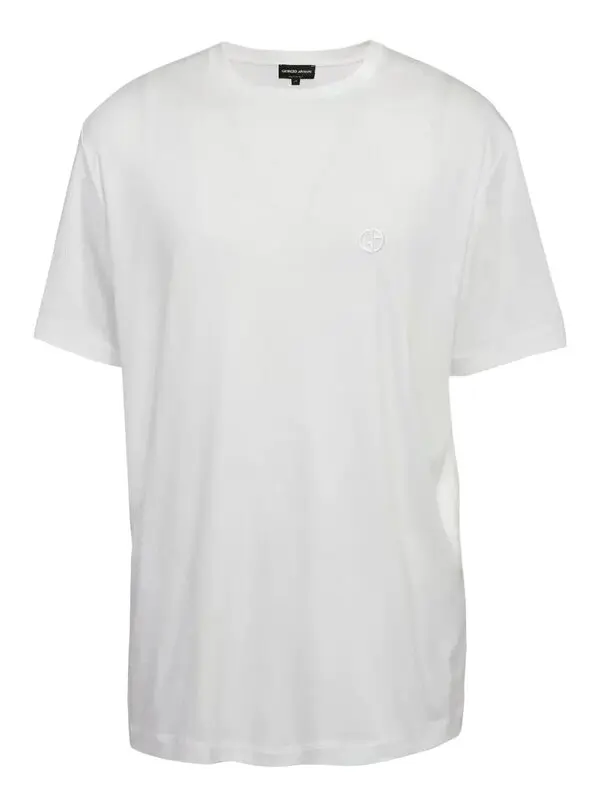 Giorgio Armani Logo-embroidered T-shirt - White