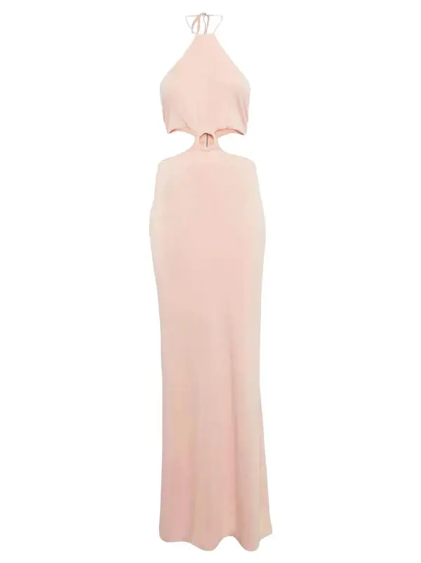 Alice + Olivia Cut-out Halter Neck Gown - Pink