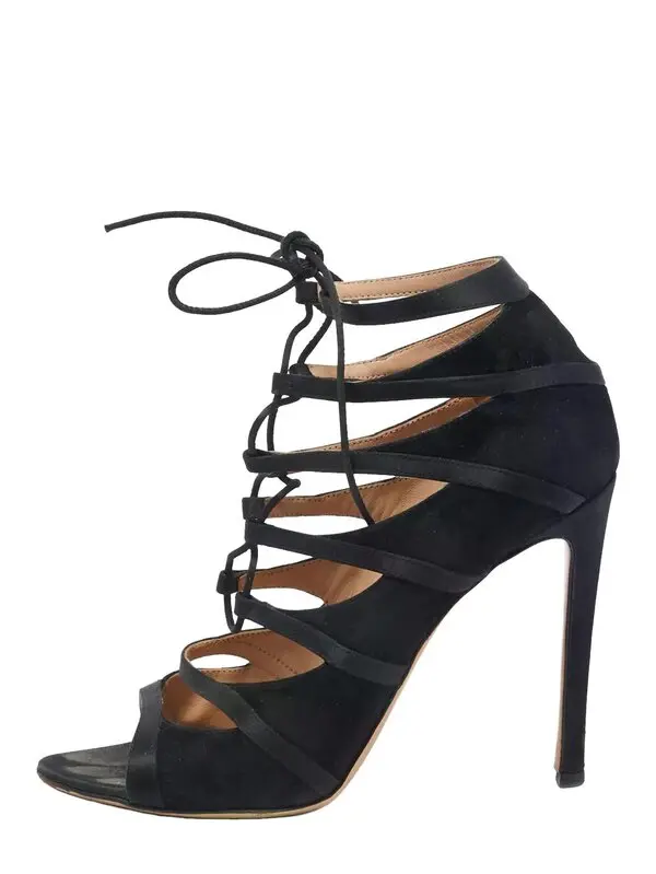 GIANVITO ROSSI 2023 120mm Suede Sandals - Black