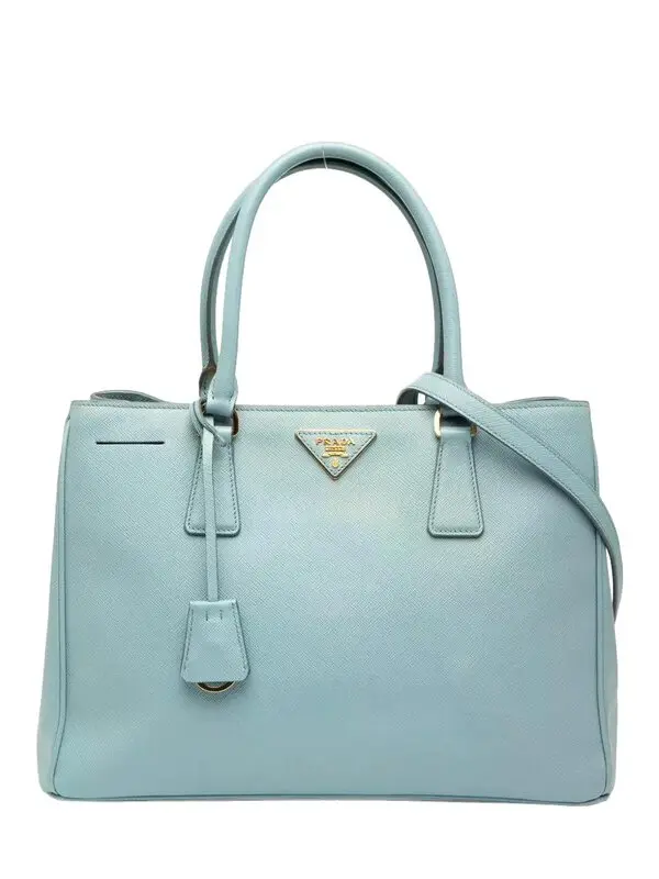 Prada Saffiano Lux Galleria Satchel - Blue