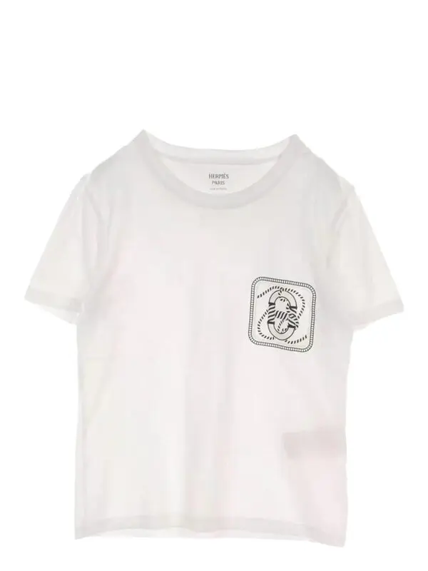 Hermès 2000s Graphic-print Cotton T-shirt - White