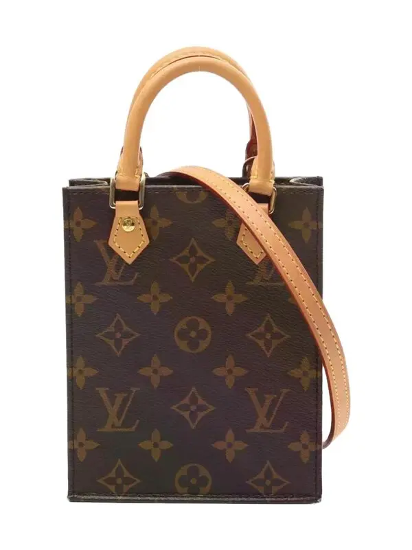 LOUIS VUITTON 2021 Petite Sac Plat Monogram Handbag - Brown