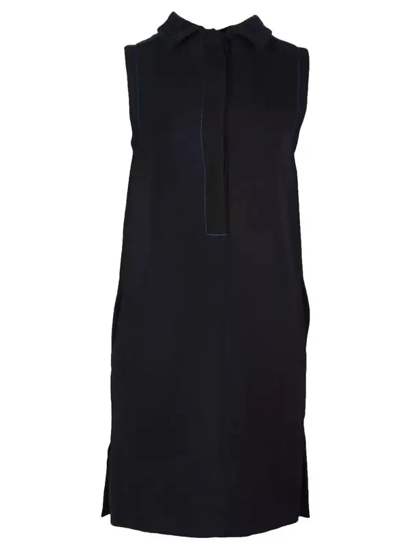 Marni Classic-collar Sleeveless Dress - Blue