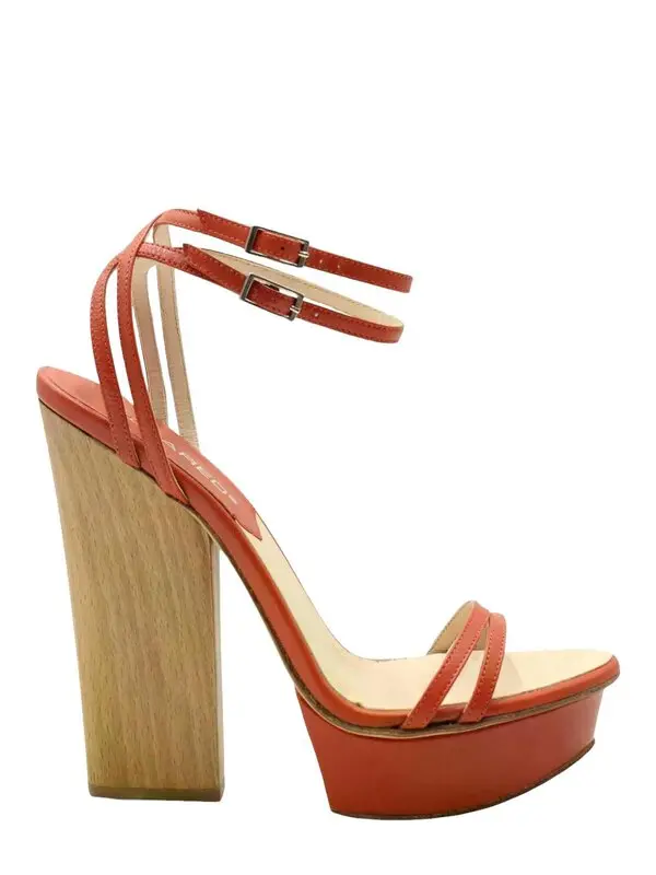 Dsquared2 Double-strap Block-heel Sandals - Orange