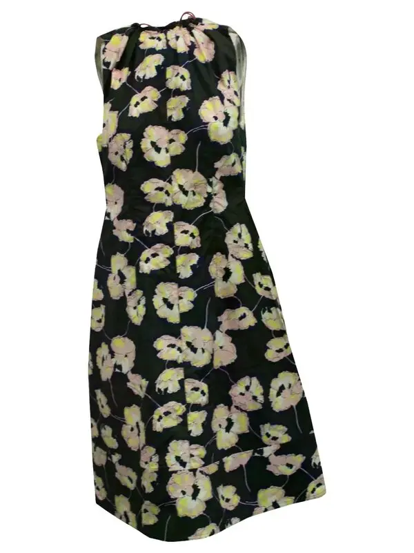 Marni Floral-print Midi Dress - Black