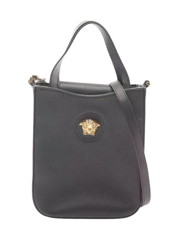 Versace Medusa Square Two-way Handbag - Black