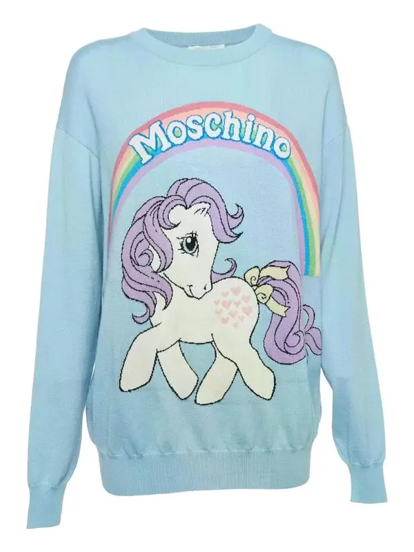 Moschino Pony Rainbow Sweater - Blue