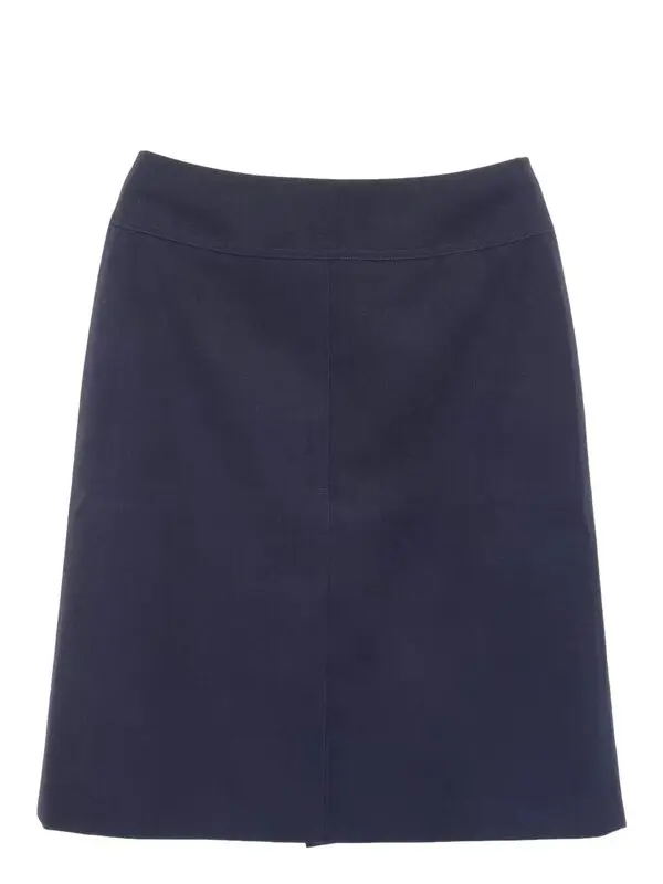 Hermès 2010s Wool Zip-up Skirt - Blue