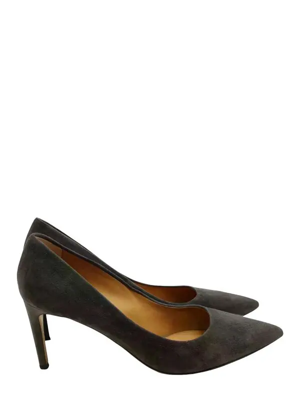 ISABEL MARANT VINTAGE Pointed-toe Suede Pumps - Grey