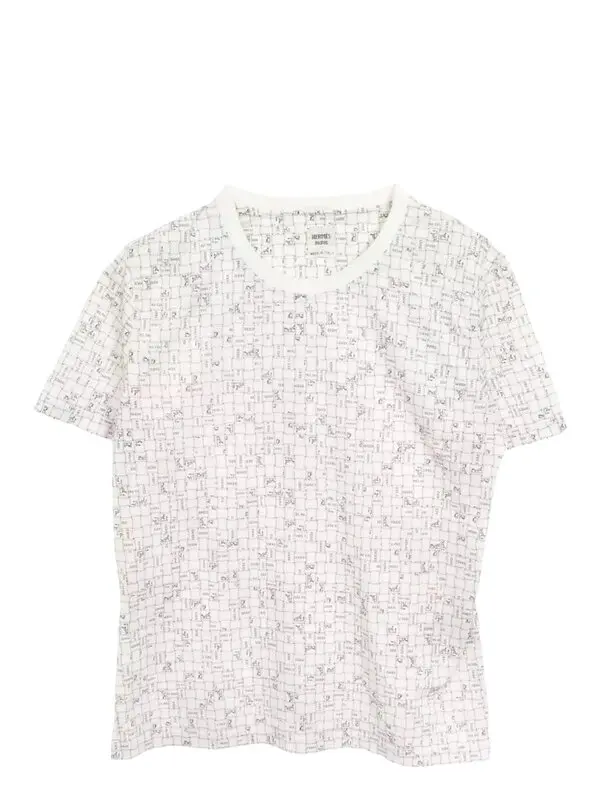 Hermès 2010s Bolduc Crew-neck T-shirt - White