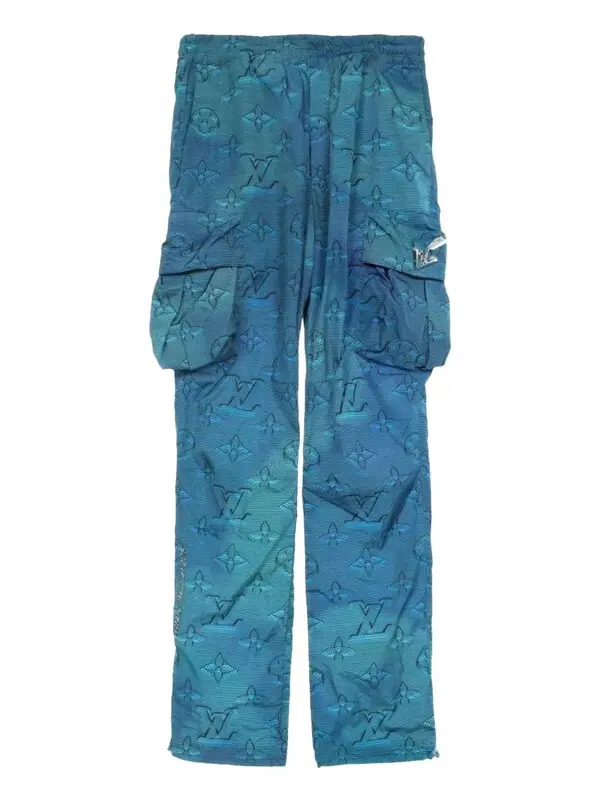 LOUIS VUITTON 2010s Monogram Cargo Pants - Blue