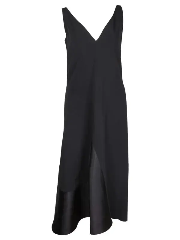 Stella McCartney V-neck Midi Dress - Black