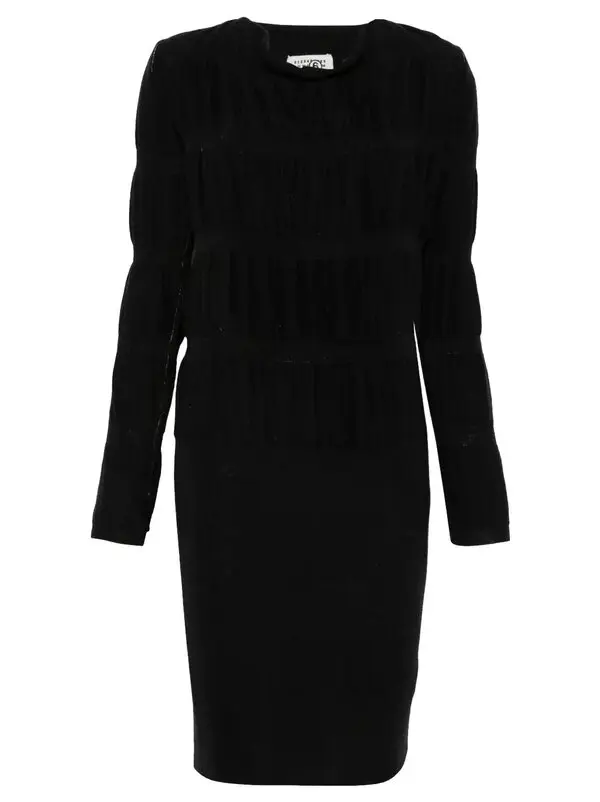 Maison Martin Margiela Ribbed Midi Dress - Black