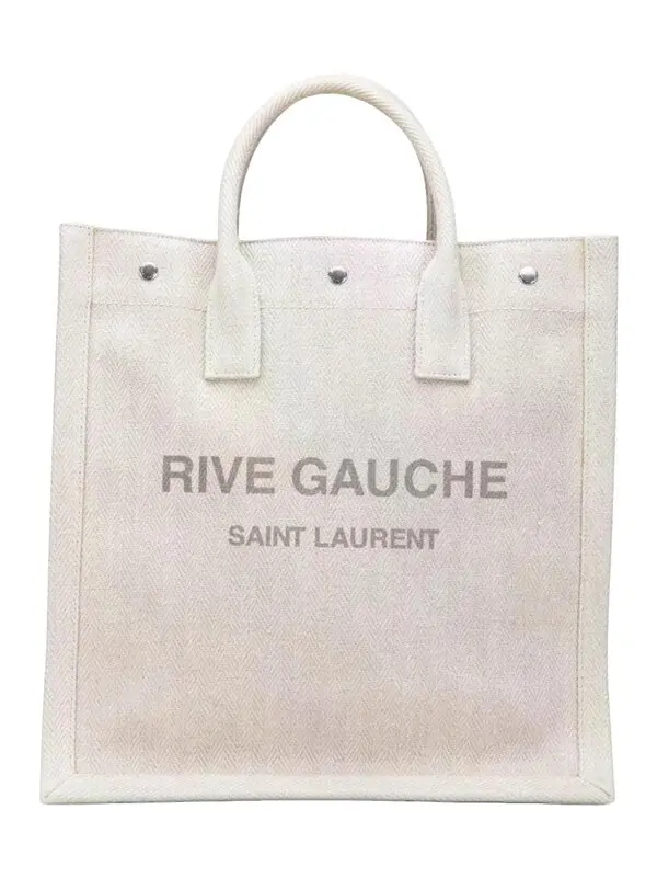 Saint Laurent 2022 Canvas Rive Gauche North South Tote Bag - Brown