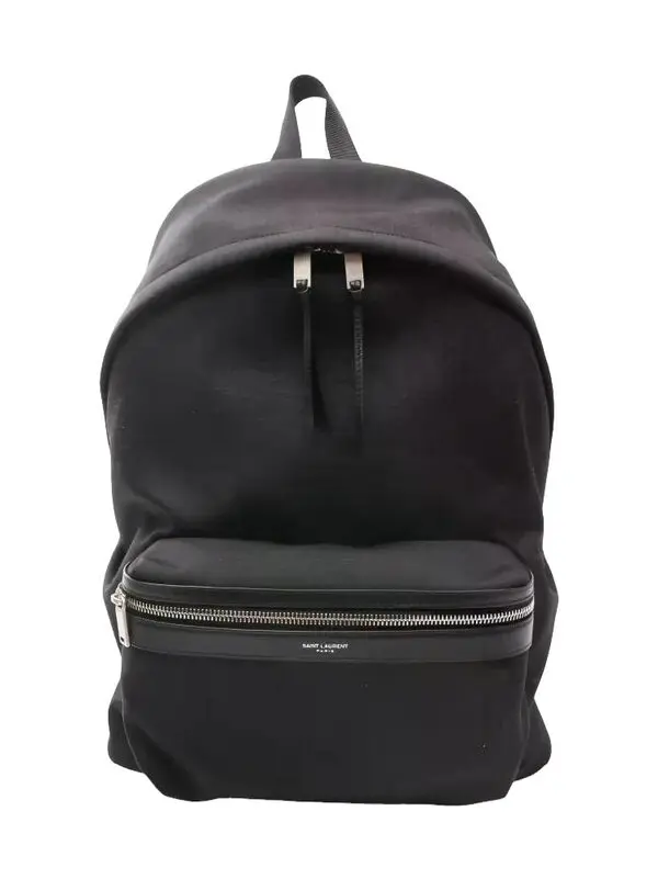 Saint Laurent Pre-owned 20s Leather-trimmed Backpack - Black