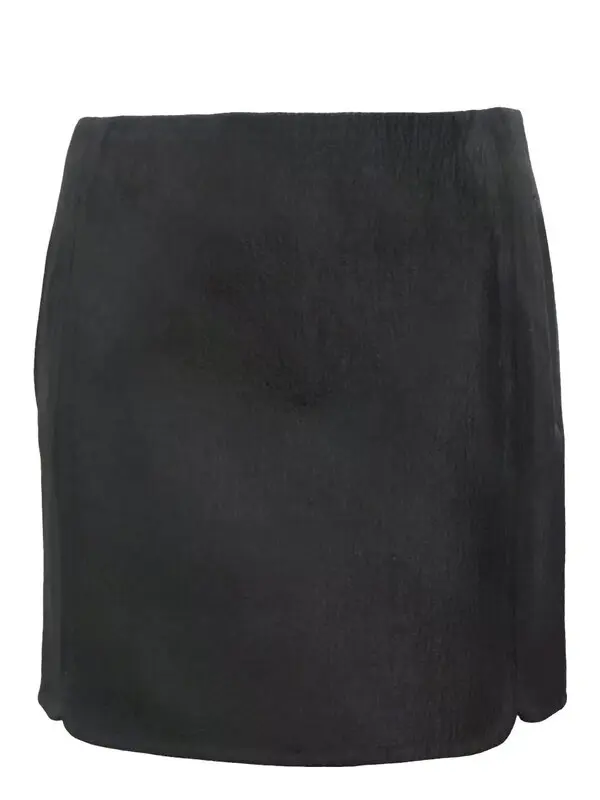 Balenciaga Crinkled-texture Mini Skirt - Black