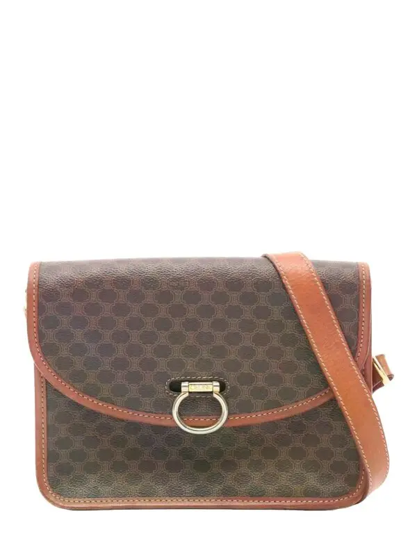Celine 2000s Macadam Shoulder Bag - Brown