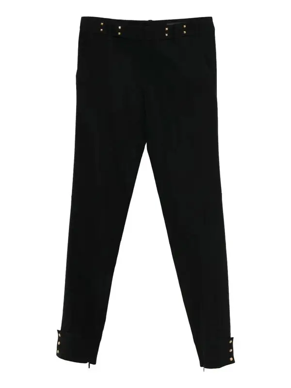 Gucci 2010s Stud-detailed Trousers - Black