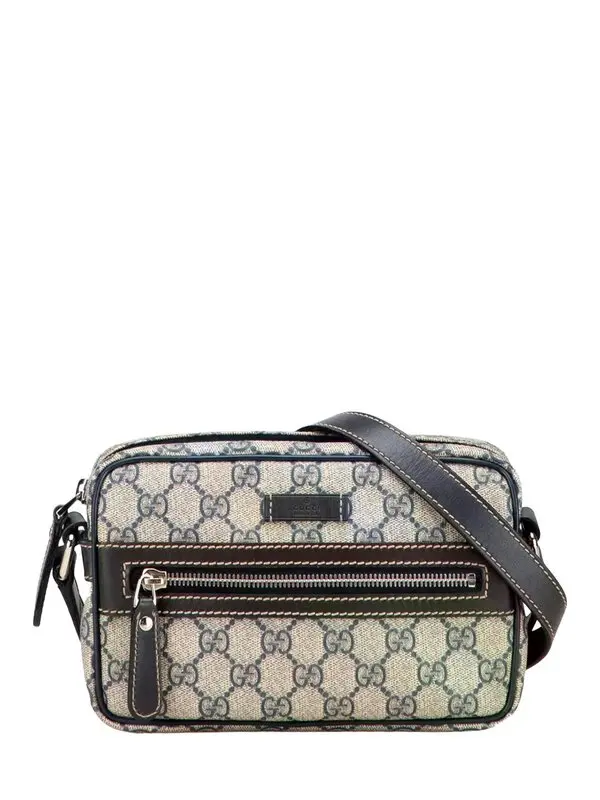 Gucci Gg Supreme Crossbody Bag - Brown