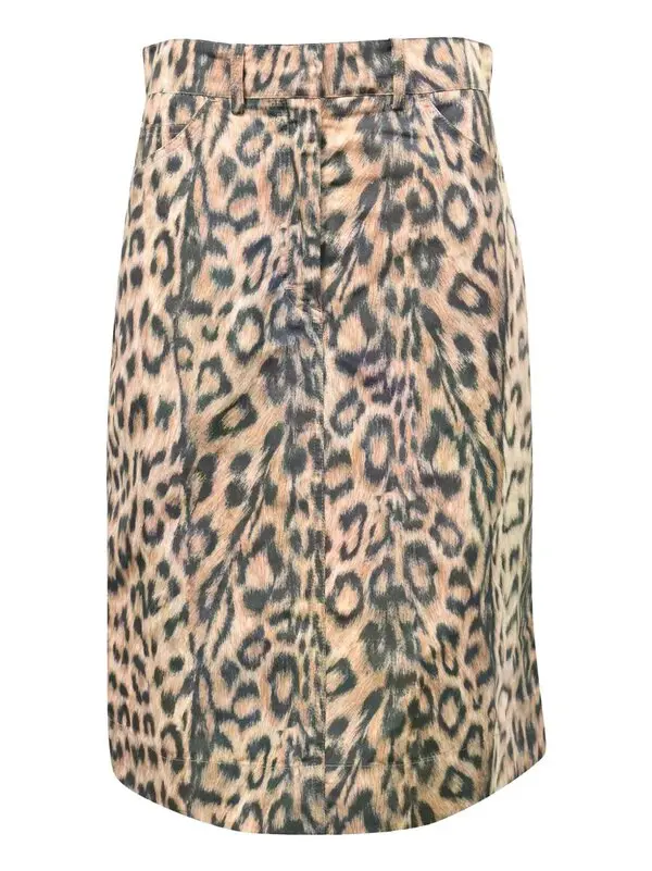 Victoria Beckham Leopard-print Midi Skirt - Neutrals