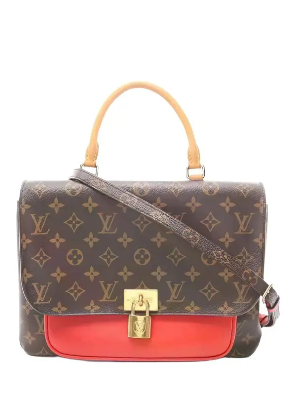 LOUIS VUITTON 2018 Marignan Monogram Padlock Handbag - Red