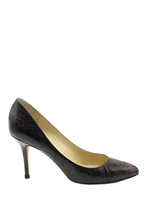 JIMMY CHOO Snakeskin Leather Stiletto Pumps - Purple