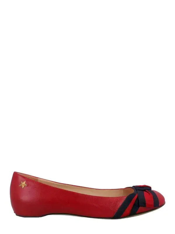 Gucci Bow-tie Ballerina Shoes - Red