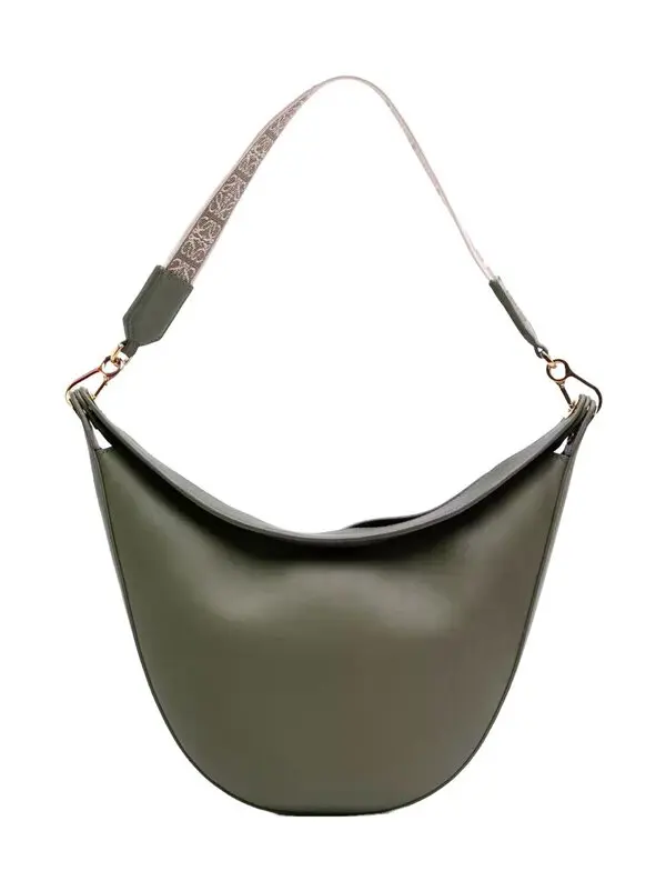 Loewe Small Leather Luna Hobo Bag - Green