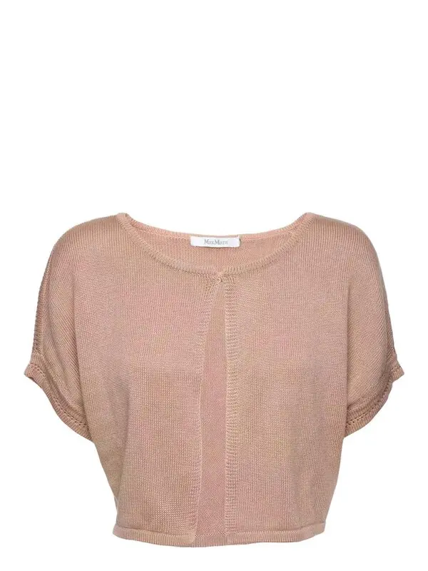 Max Mara Short-sleeve Knitted Top - Neutrals