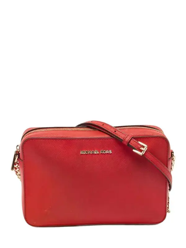 Michael Kors Vintage Leather Crossbody Bag - Red