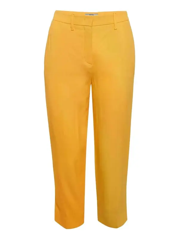 Prada Concealed-fastening Trousers - Yellow