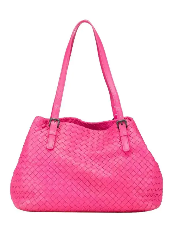 Bottega Veneta Medium Nappa Intrecciato Cesta Tote Bag - Pink