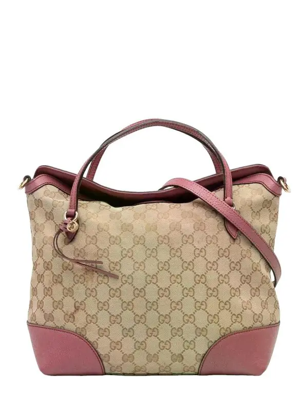 Gucci Gg Canvas Bree Satchel - Brown