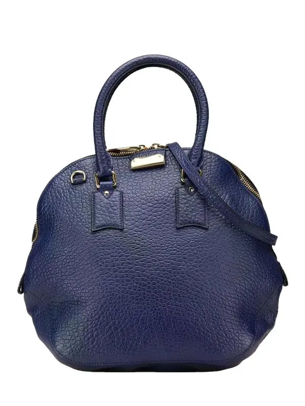 Burberry Grained Calfskin Heritage Orchard Bowling Satchel - Blue