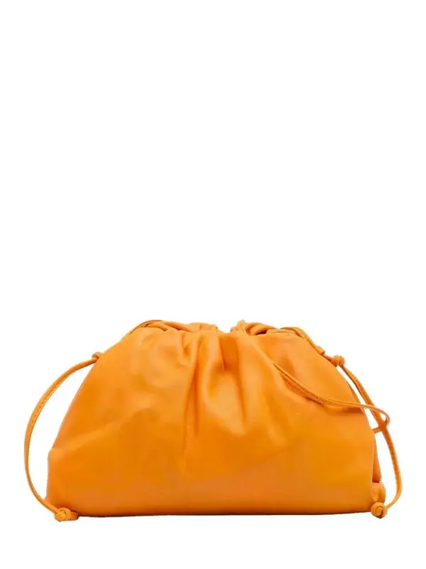 Bottega Veneta Pre-owned Lambskin Mini Pouch Crossbody Bag - Orange