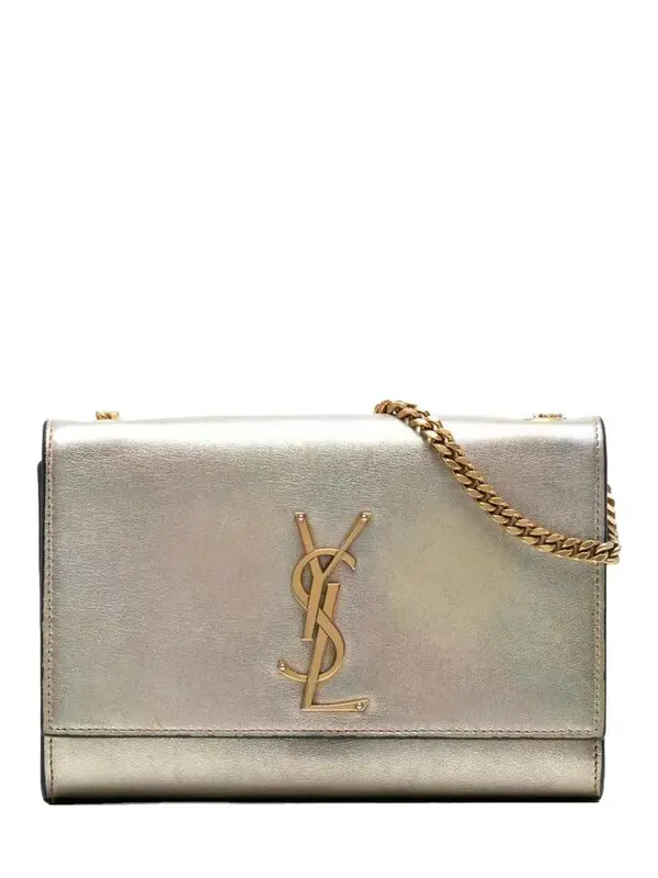 Saint Laurent Pre-owned Monogram Kate Crossbody Bag - Gold