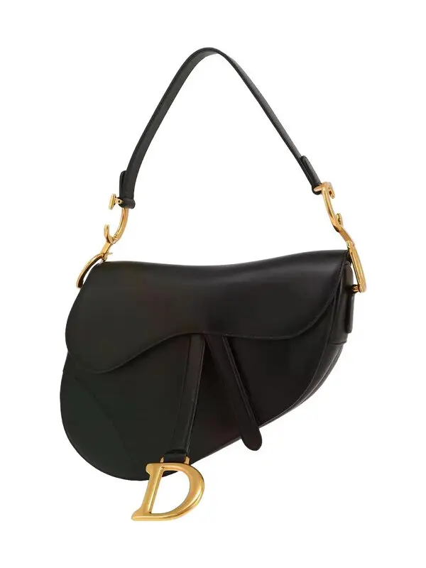 Dior Saddle Leather Handbag - Black