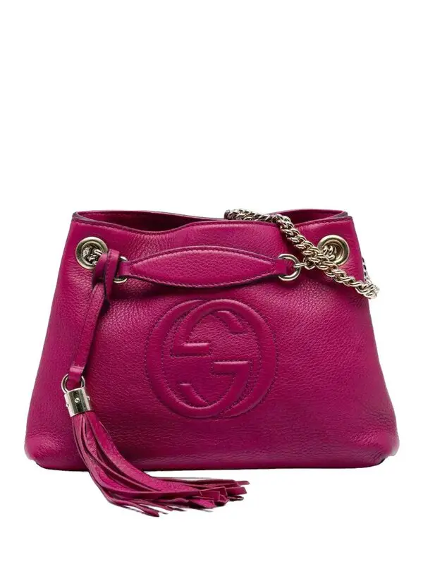 Gucci Small Leather Soho Chain Tote Bag - Pink
