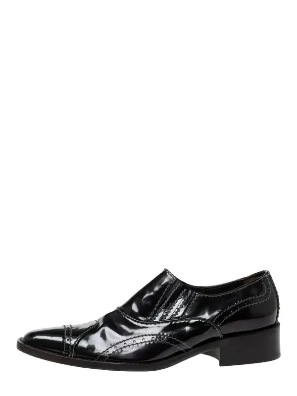 Giorgio Armani Patent Leather Loafers - Black